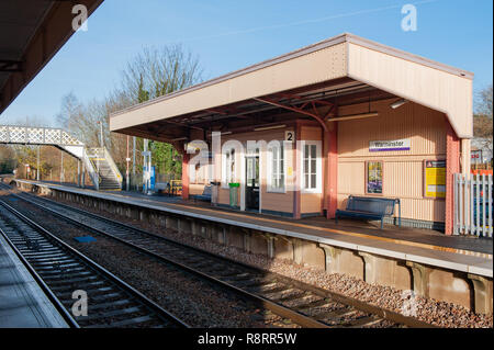 Train at platform at Warminster railway station taken in Warminster ...