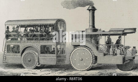 AMERICAN STEAM LOCOMOTIVES. Steam trains. 19th century, antique print ...