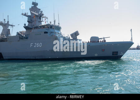 German K130 Braunschweig class corvette F261 Magdeburg during Naval ...
