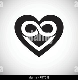 Infinity Heart Filled Icon Vector Stock Vector Image & Art - Alamy