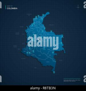 Colombia political map of administrative divisions - departments and ...
