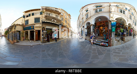 360° view of Street of Corfu town, Greece - Alamy