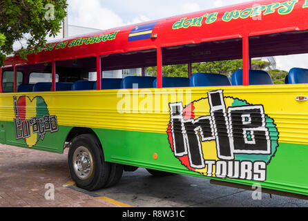 Sightseeing bus, Curacao Stock Photo - Alamy