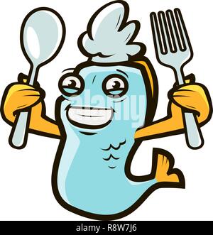 spoon and fork logo illustration design Stock Vector Image & Art - Alamy