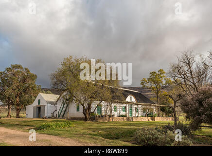 KROMRIVIER, SOUTH AFRICA, AUGUST 25, 2018: An historic farm house and ...