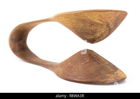 Wooden musical instrument - pair of spoons, studio photo Stock Photo ...
