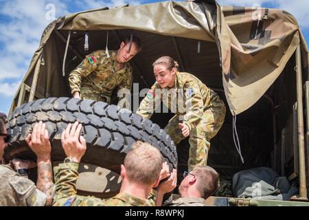 Australian Army Private David Toon, an air dispatcher with the 176th ...
