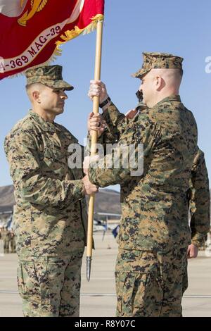 U.S. Marine Corps Col. Jonathan Wagner, right, the Operations Officer ...