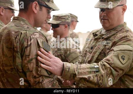 Indiana National Guardsmen with the 38th Infantry Division retire the ...