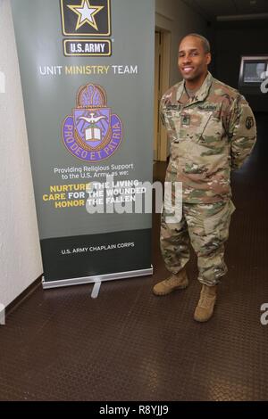 U.S. Army Chaplain Capt. Matthew Shaw with the 11th Airborne Division ...