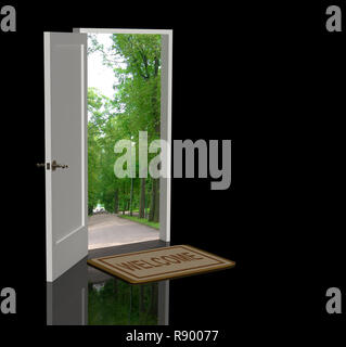Door open in the real world Stock Photo - Alamy