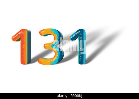 Green Number 131 isolated white background Stock Photo - Alamy