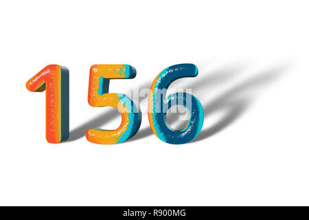 Green Number 156 isolated white background Stock Photo - Alamy