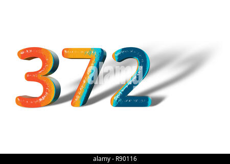 Green Number 372 isolated white background Stock Photo - Alamy