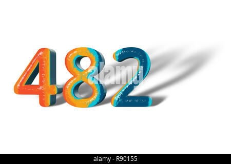 Green Number 482 isolated white background Stock Photo - Alamy