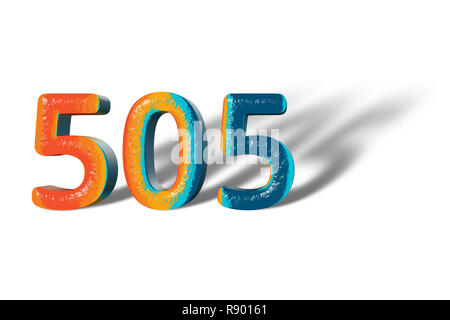3D Number 5 five lively colours Stock Photo - Alamy