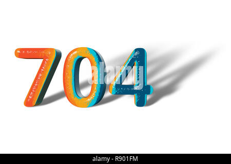 3D Number 4 four lively colours Stock Photo - Alamy