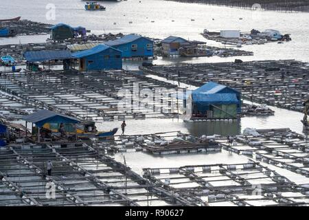 China, Fujiang Province, Xiapu County, Boats at low tide Stock Photo ...