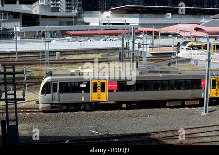 Queensland Railways electric multiple-units at Mayne depot, Brisbane ...