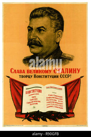 Stalin poster, Glory to the great Stalin!, 1938, Soviet propaganda ...