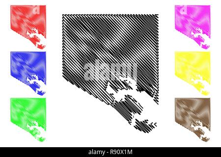 Modern City Map - Baltimore Maryland city of the USA with neighborhoods ...