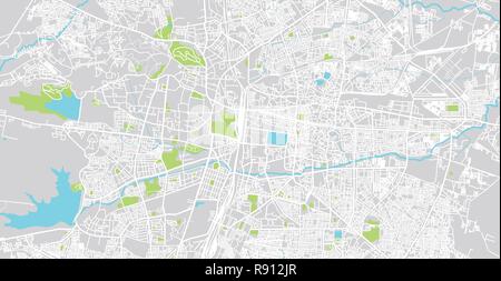 Urban vector city map of Nagpur, India Stock Vector Image & Art - Alamy