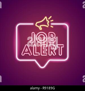 Job Search neon employment sign Stock Vector Image & Art - Alamy