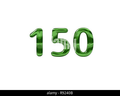 3D Number 150 one hundred fifty lively colours Stock Photo - Alamy
