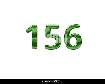 3D Number 156 one hundred fifty six lively colours Stock Photo - Alamy
