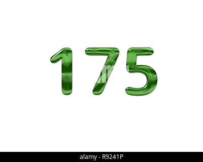 3D Number 175 one hundred seventy five lively colours Stock Photo - Alamy