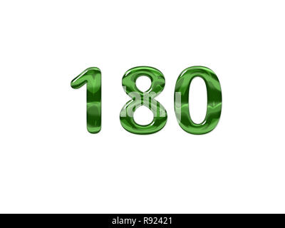 3D Number 180 one hundred eighty lively colours Stock Photo - Alamy
