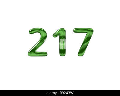 3D Number 217 two hundred seventeen lively colours Stock Photo - Alamy