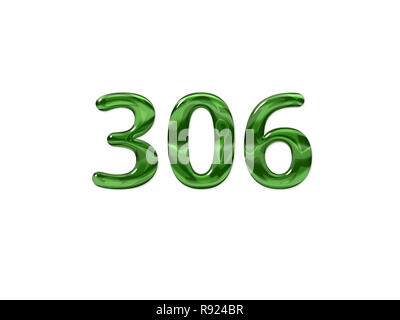 3D Number 306 three hundred six lively colours Stock Photo - Alamy