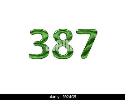 3D Number 387 three hundred eighty seven lively colours Stock Photo - Alamy