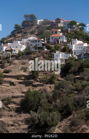 hillside housing kea cyclades greece Stock Photo - Alamy