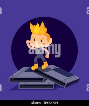 cards video game bad boy background vector illustration Stock Vector ...