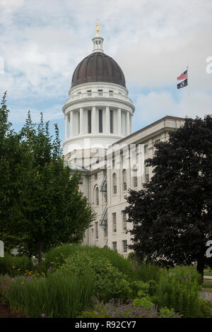 Historic Maine State Capitol Building, Augusta Maine, the state capital ...