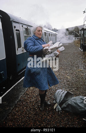 Collecting Mail at Roy Bridge railway station on the West Highland ...