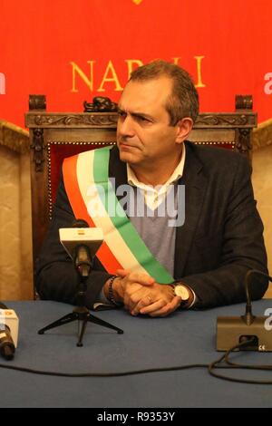 Ceremony at Palazzo San Giacomo. The mayor of Naples, Gaetano Manfredi ...