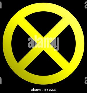 No sign - yellow thick gradient, isolated - vector illustration Stock ...