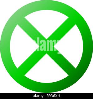 No sign - green thick gradient, isolated - vector illustration Stock ...