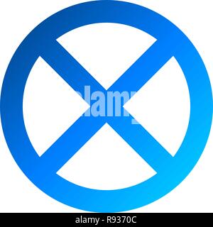 No sign - blue thick gradient, isolated - vector illustration Stock ...