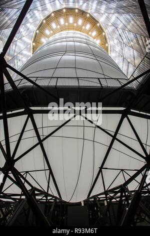 Installation by Christo, 90 meters high, 50 meters wide, consisting of ...