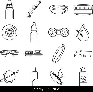 Lens care box icon outline vector. Eye test Stock Vector Image & Art ...