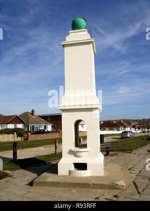 Prime Meridian monument at Peacehaven, East Sussex, UK Stock Photo ...