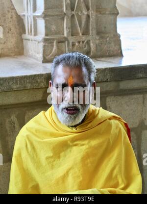 High priest in the Jain Temple at Ranakpur in Rajasthan, India Stock ...