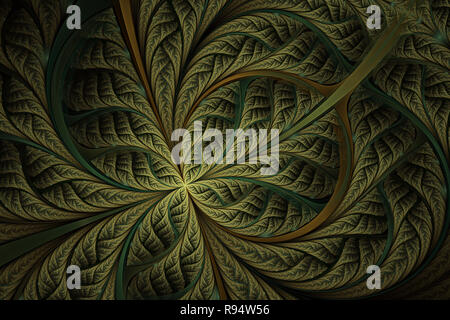 Symmetric multicolor fractal tracery. Beautiful floral pattern, flower ...