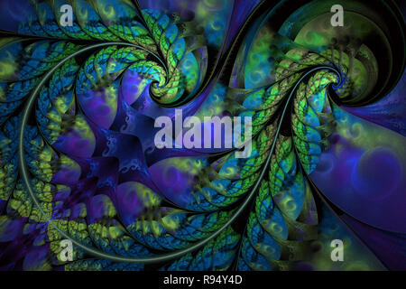 Fairy Infinite Abstract floral pattern. Bright colors and sparkling ...