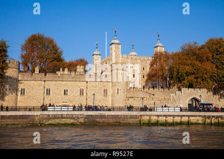 Traitor's Gate is the entrance to the Tower of London from the Thames ...