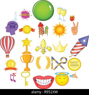 Honor icons set. Cartoon set of 25 honor vector icons for web isolated ...